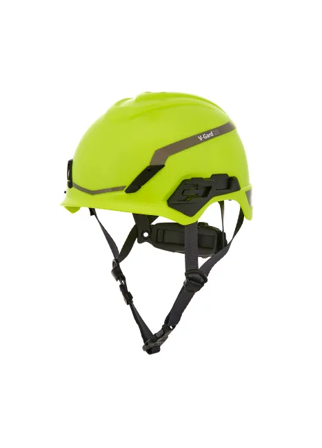 MSA V-Gard H1 Safety Helmet, Novent, Yellow/Green, Fas-Trac III Foam