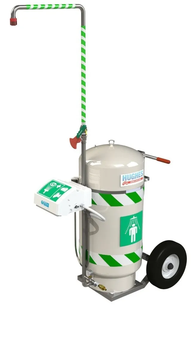 HUGHES Mobile Self-Contained Emergency Portable Safety Shower and Eyew