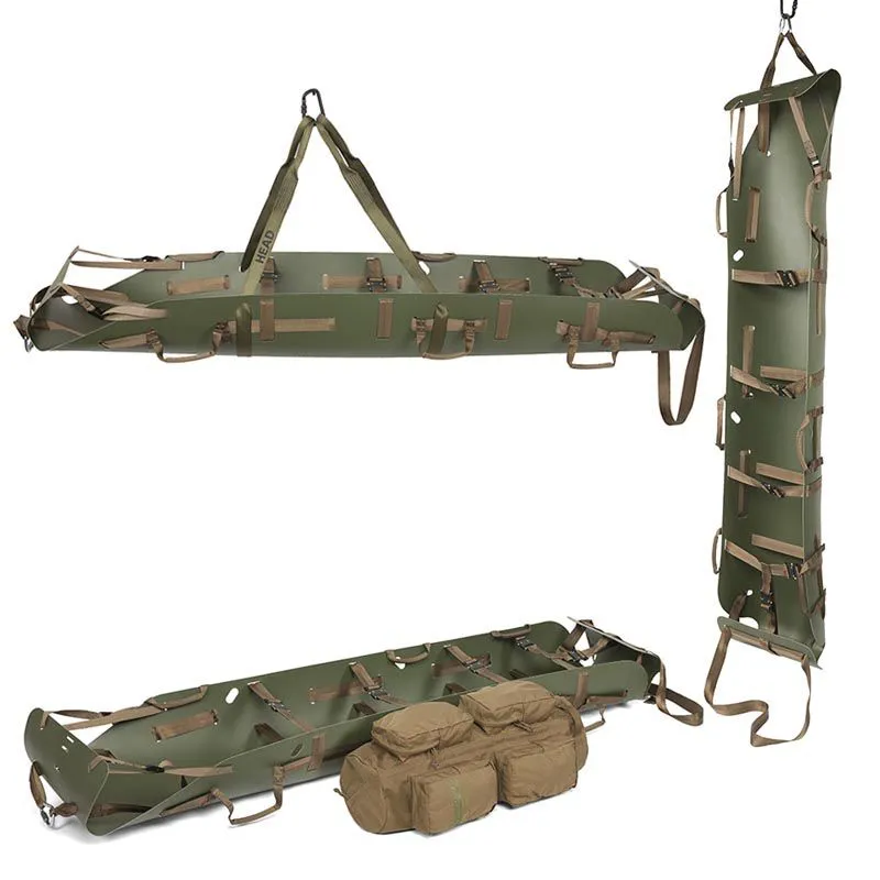 Med Sled® 36" Vertical Lift Rescue Sled with Harness, Olive Drab Green