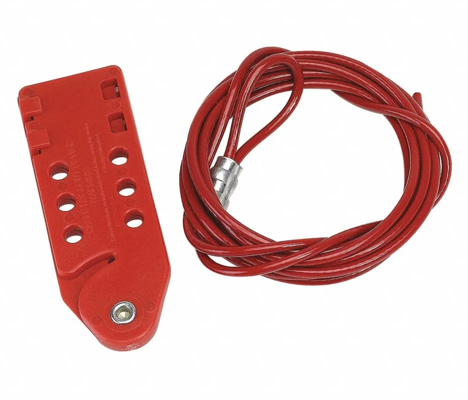 Cable Lockout, Plastic, 10 ft., Tab-Cinching Cable Lockout Style