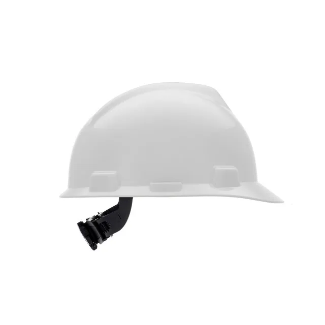 HARD HAT SHELL ONLY WHITE COLOR HALF BRIM V-GARD CAP ANSI Z89.1-2014