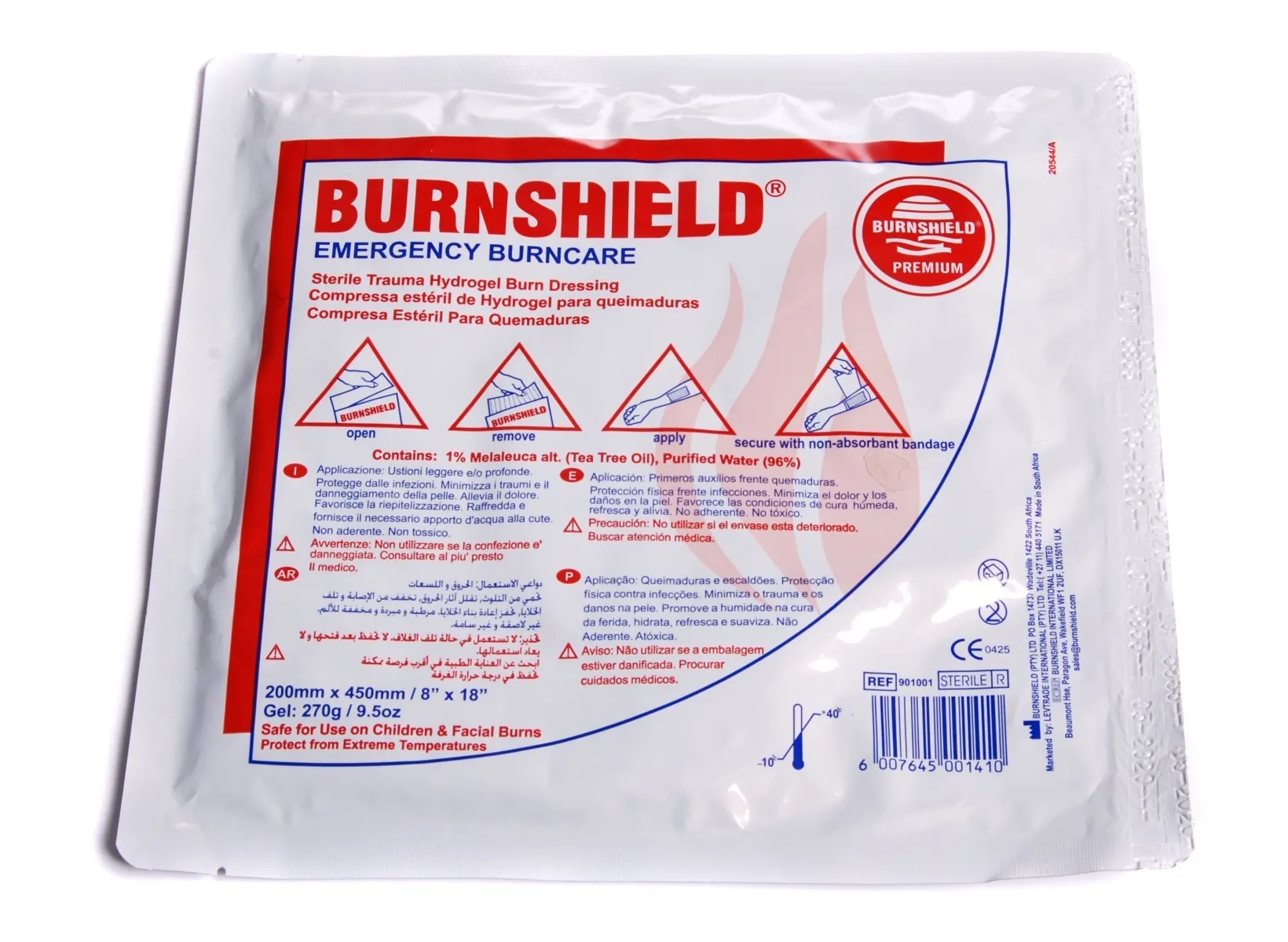 Burnshield 20 cm x 45 cm ( 8" x 18" ) Dressing