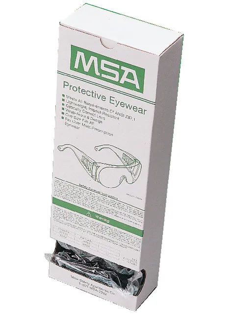 MSA Plant Visitor Spectacles, Clear, Over-the-Glasses, 10-Pack