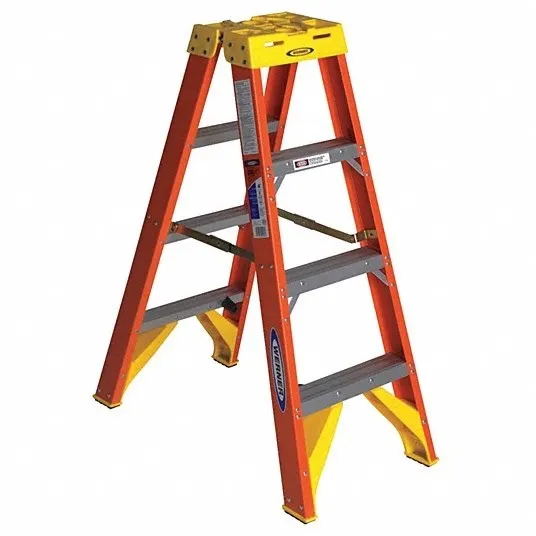 WERNER 4 ft. Fiberglass Twin Stepladder 300 lb. Load Capacity 6YG7