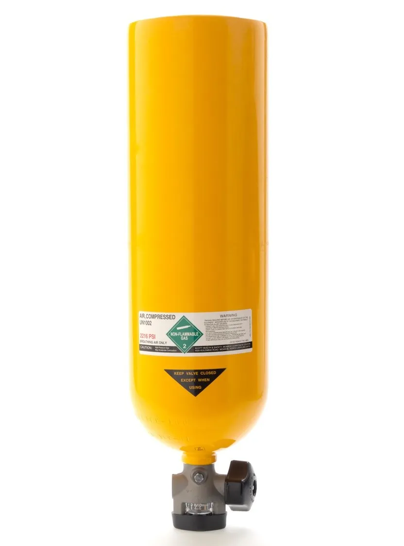SCOTT SCBA Cylinder, Aluminum, 30 min Duration, 2216 PSI Pressure - 80