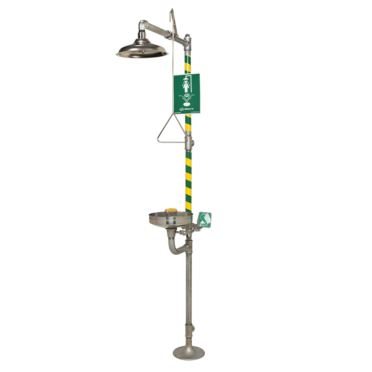 Shower & Eyewash Including Dust Cover, Scald Valve And Foot Treadle Mo