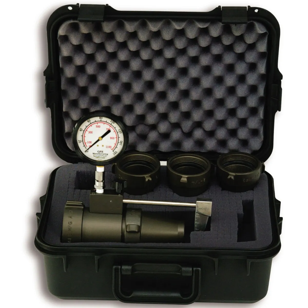 Akron 2 1/2'' (65 mm) Flow Test Kit with Case - AFTK-LK-KIT