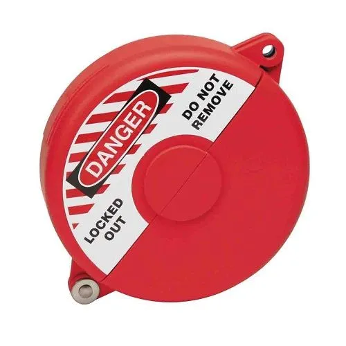 Standard Lockout For Gate Valve, Red Color, 10" X 13" Size - Boshi - B