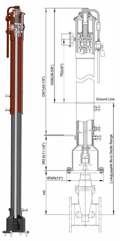 CHIEF FIRE Underground Post Indicator Valve, 4"-12" - DB-CF600-IP