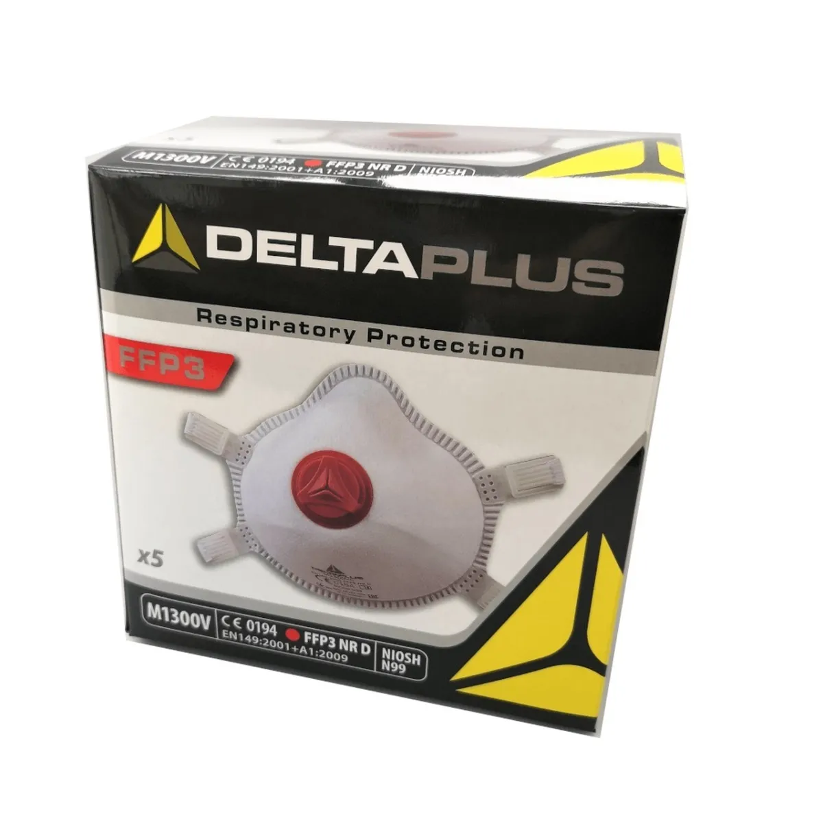 DELTAPLUS M1300V HALF MASK FFP3 WITH VALVE (BOX OF 5)