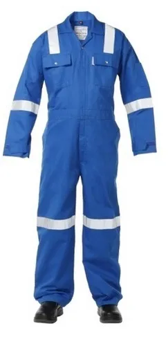 Coverall 100 % Cotton with Reflective Tape Color :Sky Blue