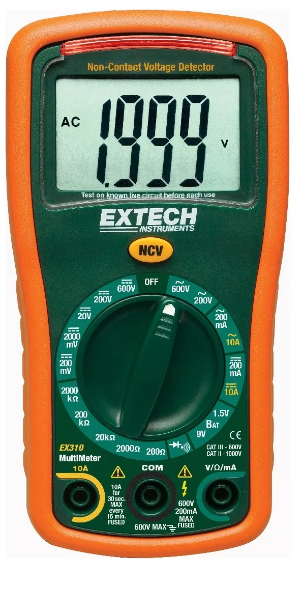 EXTECH Compact Multimeters and Voltage Detector, EX300 Series- EX310