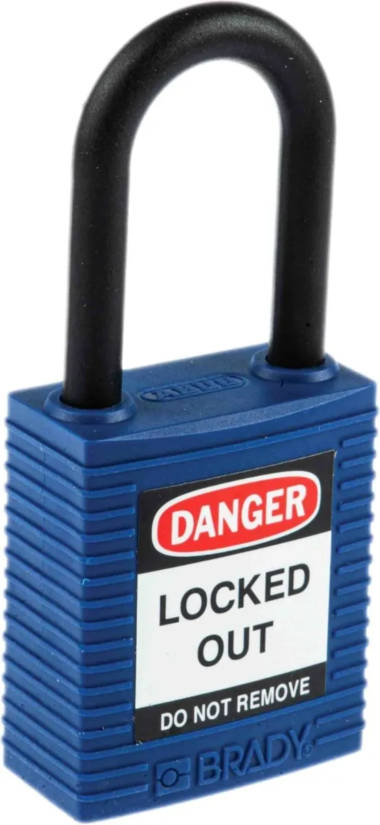 Brady® All Weather Nylon Padlock, Blue, 38mm - 813593