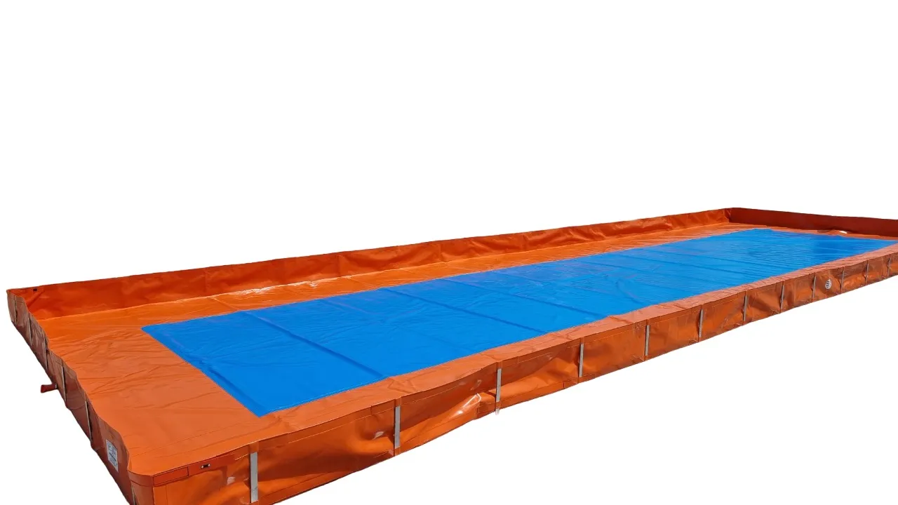 B2Flex FRAC Tank Heavy Duty Containment, Double Valve, 3.5 m X 18.5 m