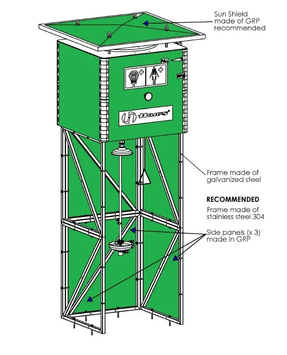 HAWS Overhead Tank Shower without Chiller