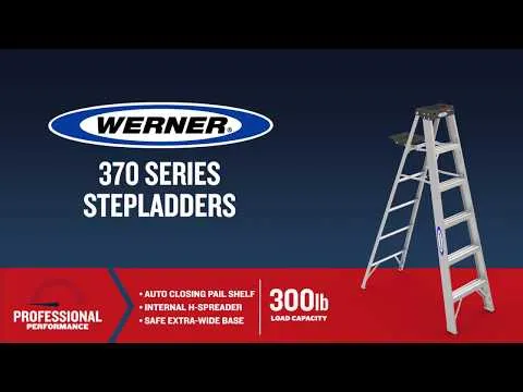 Werner 8ft Fiberglass Type 1a 300 Lbs Capacity Step WERNER 8FT Type IA