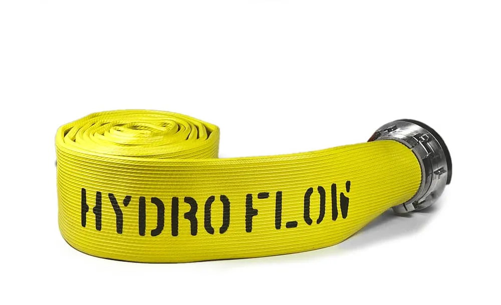 FIREQUIP Fire Hose, SDH, Rubber, Hydro Flow 1.5x50 NST, Yellow- HF15Y