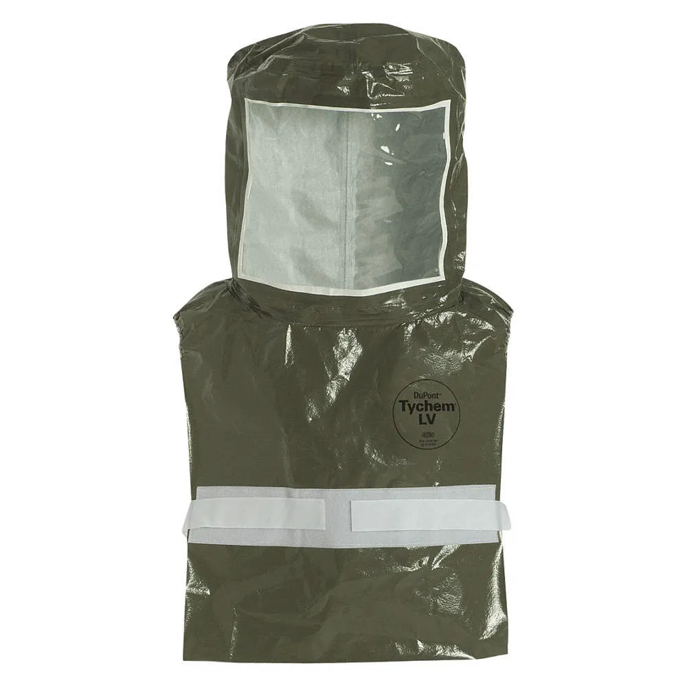 DUPONT TYCHEM LV ACID HOOD, LIMITED USE, TAPED SEAMS, PVC FACESHIELD
