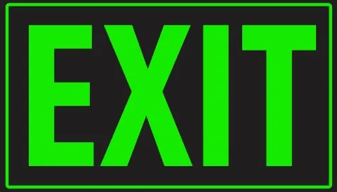 Photoluminescent Exit Sign No Power | A1422-EXIT