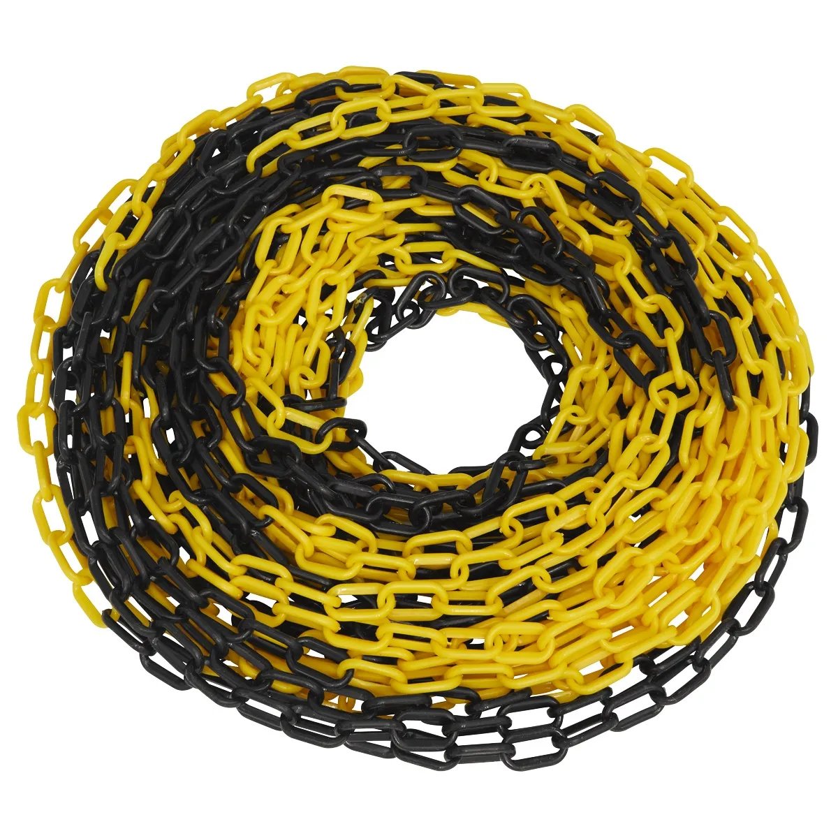 ZIBO Plastic Chain, 25m x 6mm, Yellow & Black - PLSC-25