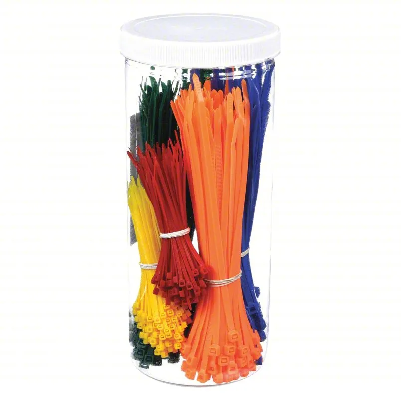 Cable Tie Kit, 500 Pieces, Flame Retardant, Halogen-Free, Plenum Rated