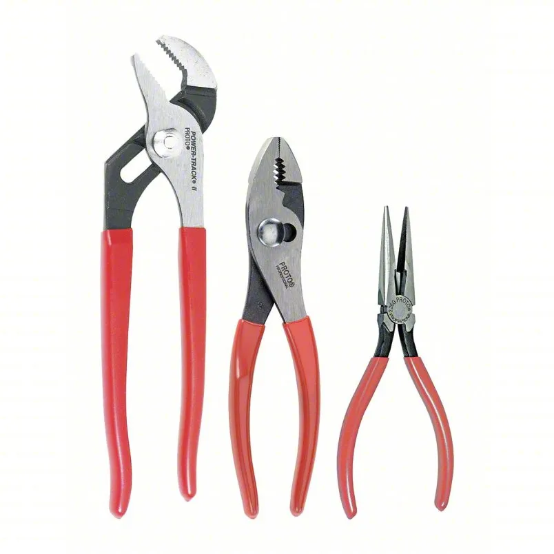 PROTO Pliers Set J227GS: 3 Pliers, Manual, 2-5 Pliers Range