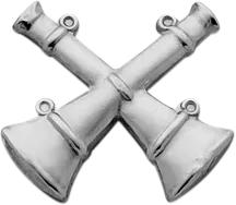 Smith & Warren C118S Gold Crossed Bugles Insignia – Small