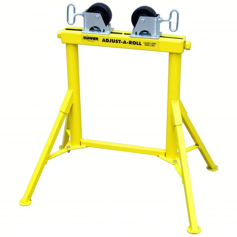 SUMNER Roller Head Pipe Stand, 2,500 lb Load, 19F627, 780367