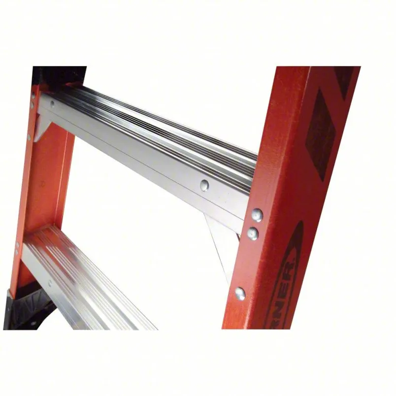 Werner 4 Ft Fiberglass Twin Step Ladder With 375 Lb Load Capacity
