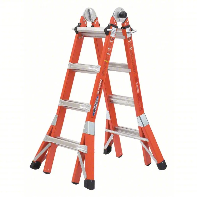 Werner FMT-17 Combination Ladder, 15 ft, 300 lb