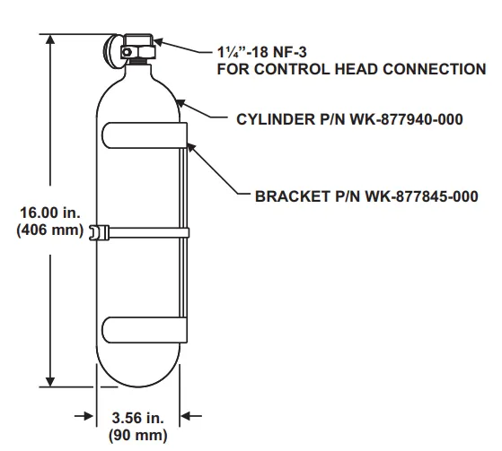 Nitrogen Pilot Cylinder, Bracket, and Adapter