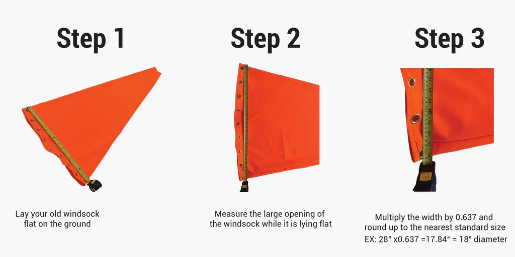 FHC Heavy Duty Orange Polyester Windsock | UV & Mildew Resistant