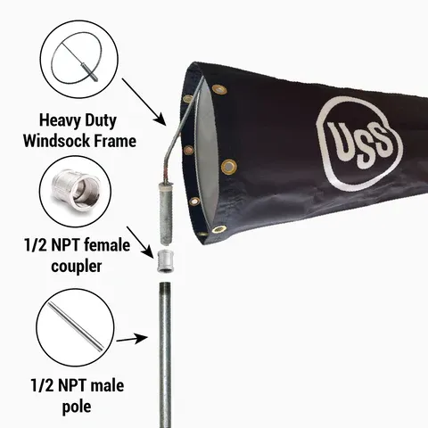 CW Single Hoop Frame - Stainless Steel for Windsocks